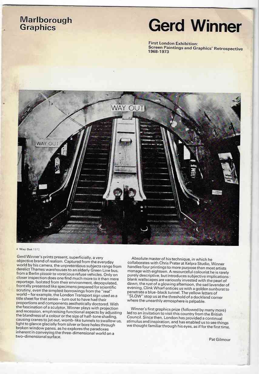 Gerd Winner First London Exhibition: Screen Paintings and Graphics ...