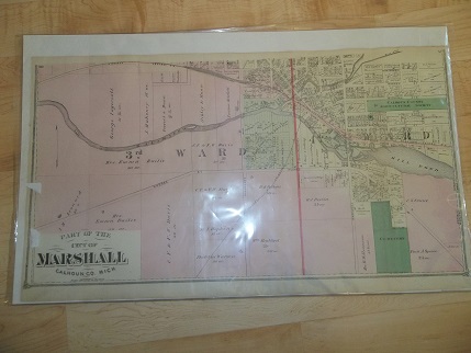 Marshall 3rd and 4th Ward Calhoun County Michigan 1873 Map