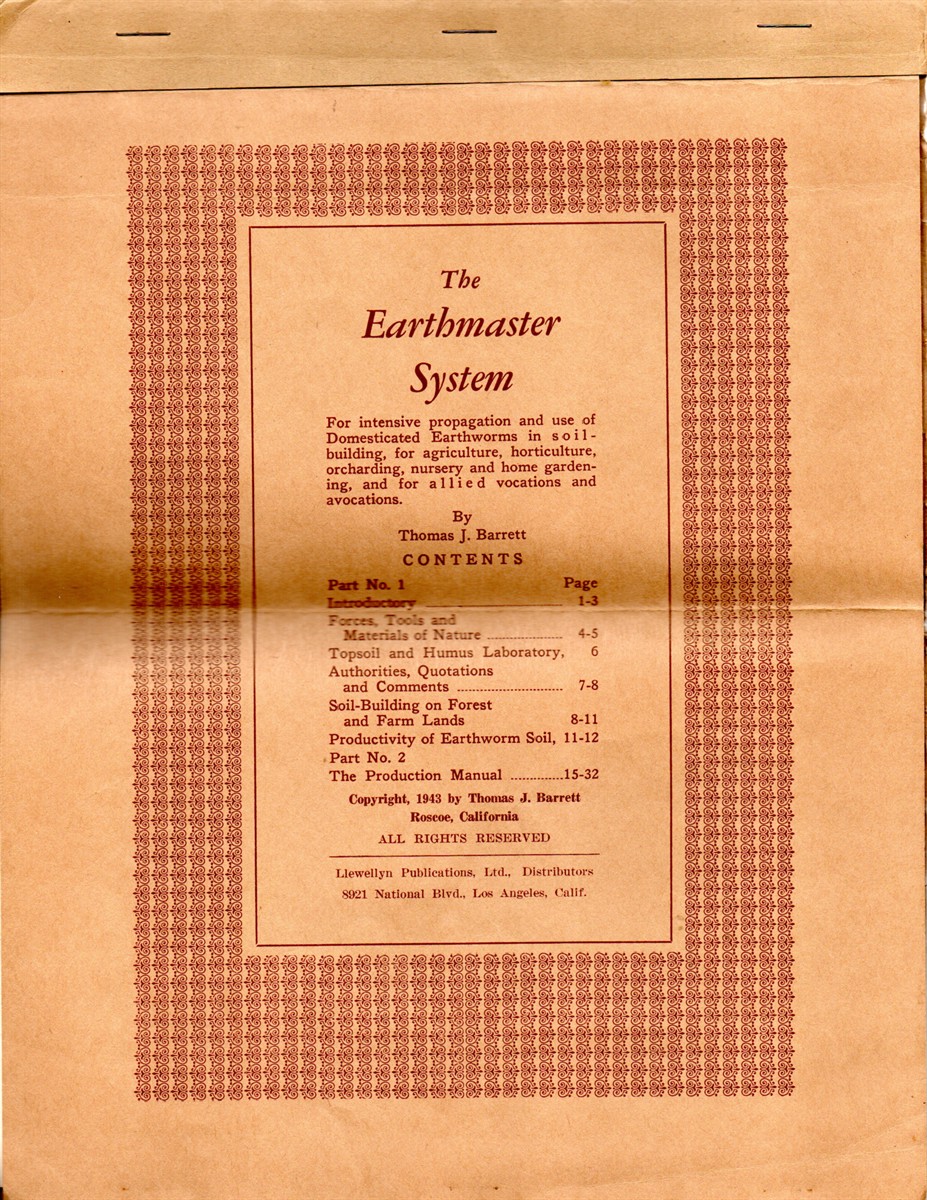 The Earthmaster System. For Intensive Propagation and Use of ...