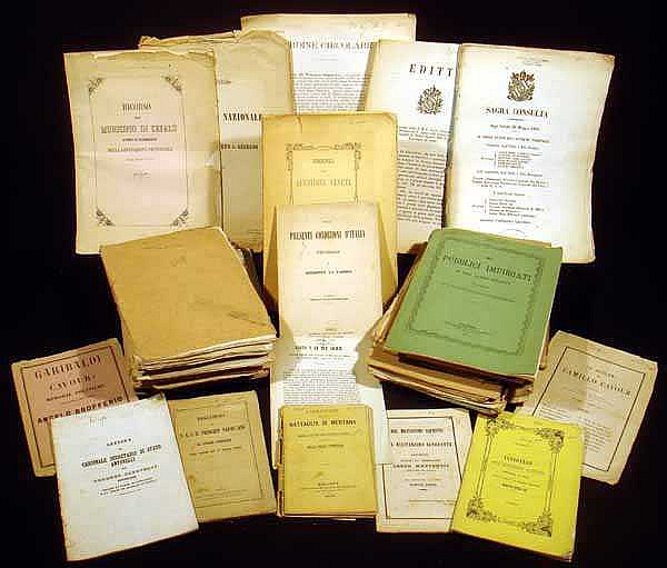 80v Archive Antique Italian History Political Pamphlets 1860s Cavour ...