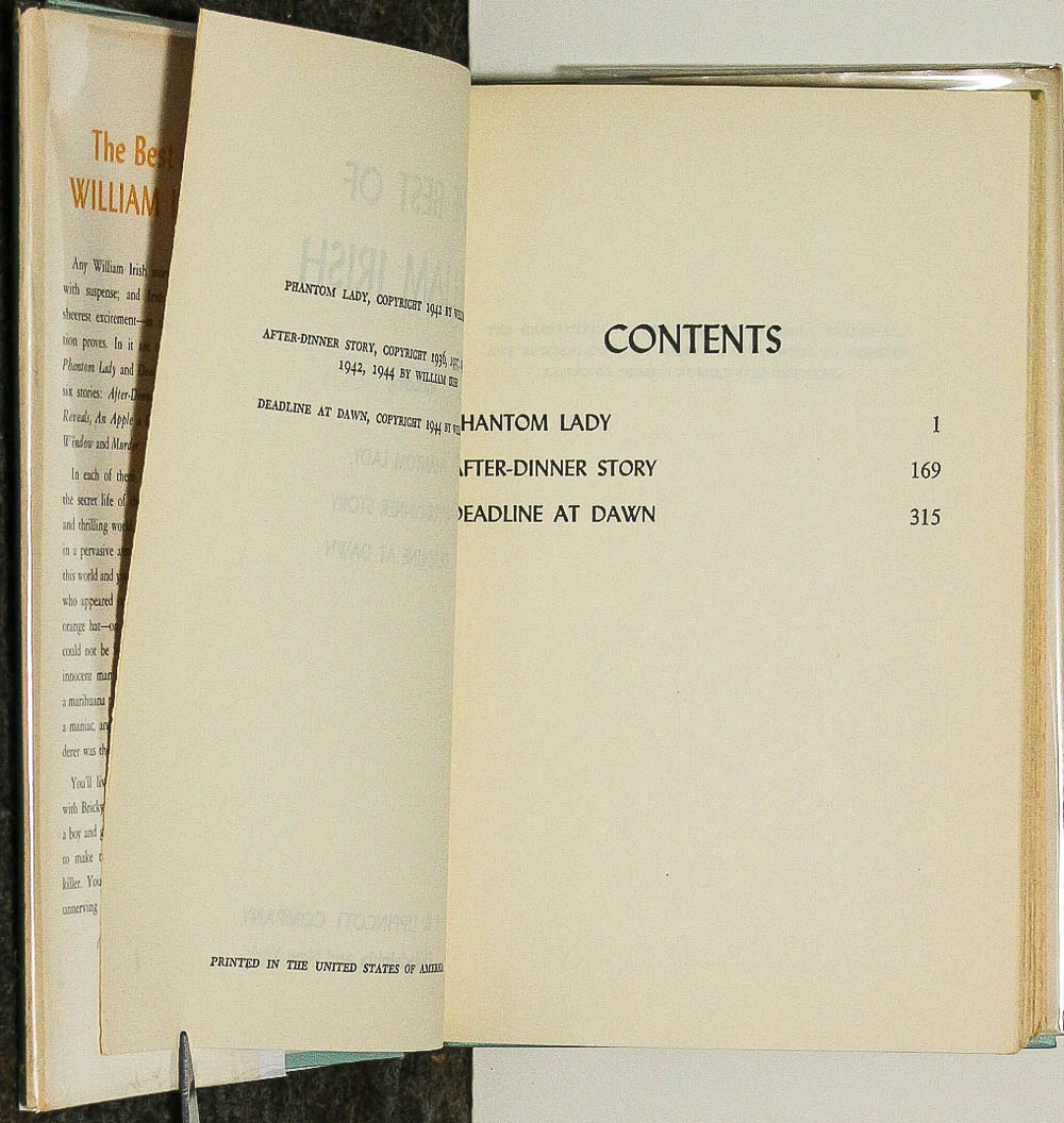 The Best Of William Irish (1st Edition)