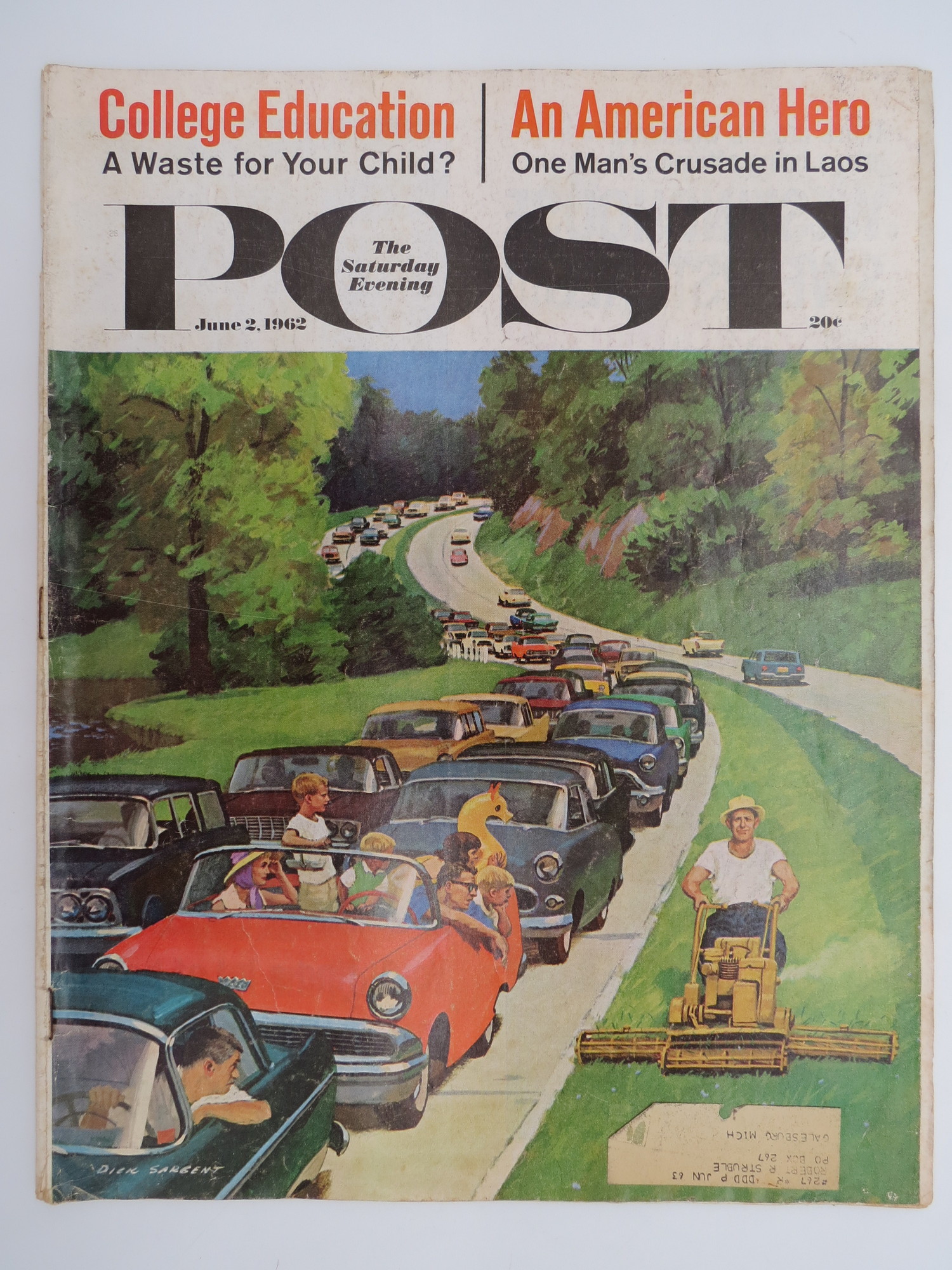 THE SATURDAY EVENING POST MAGAZINE, JUNE 2, 1962 (DICK SARGENT COVER)