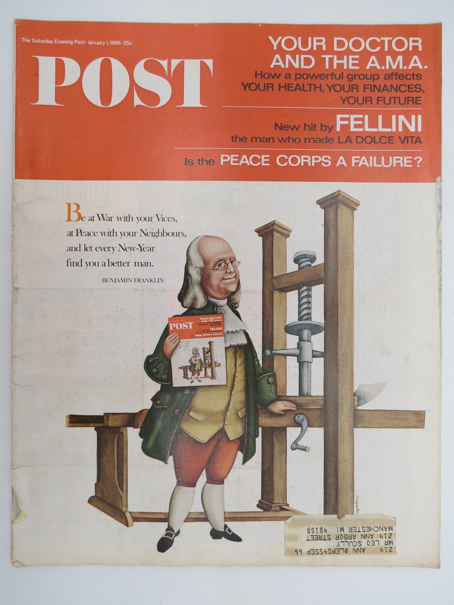 THE SATURDAY EVENING POST MAGAZINE, JANUARY 1, 1966