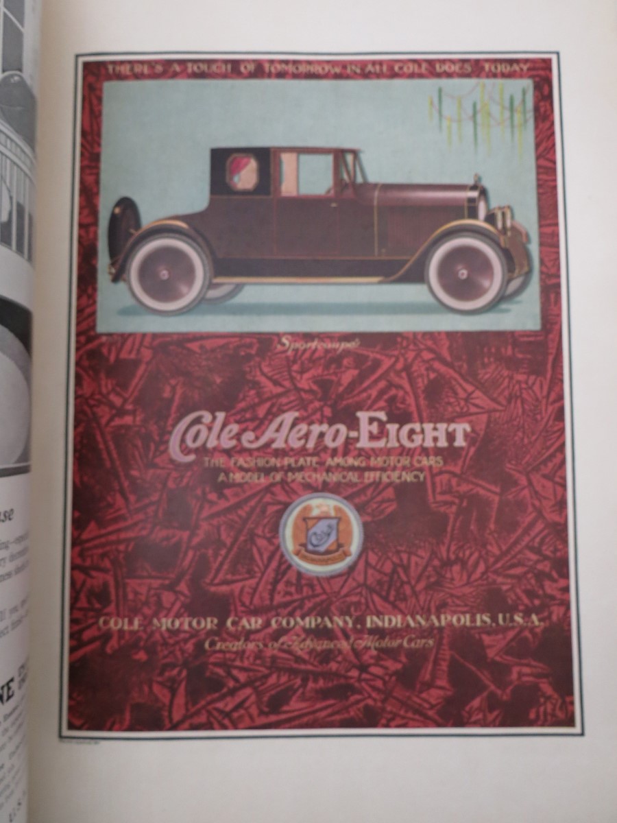 COUNTRY LIFE MAGAZINE, NOVEMBER 1920 (COLE ARROW EIGHT AD; COLOR ...