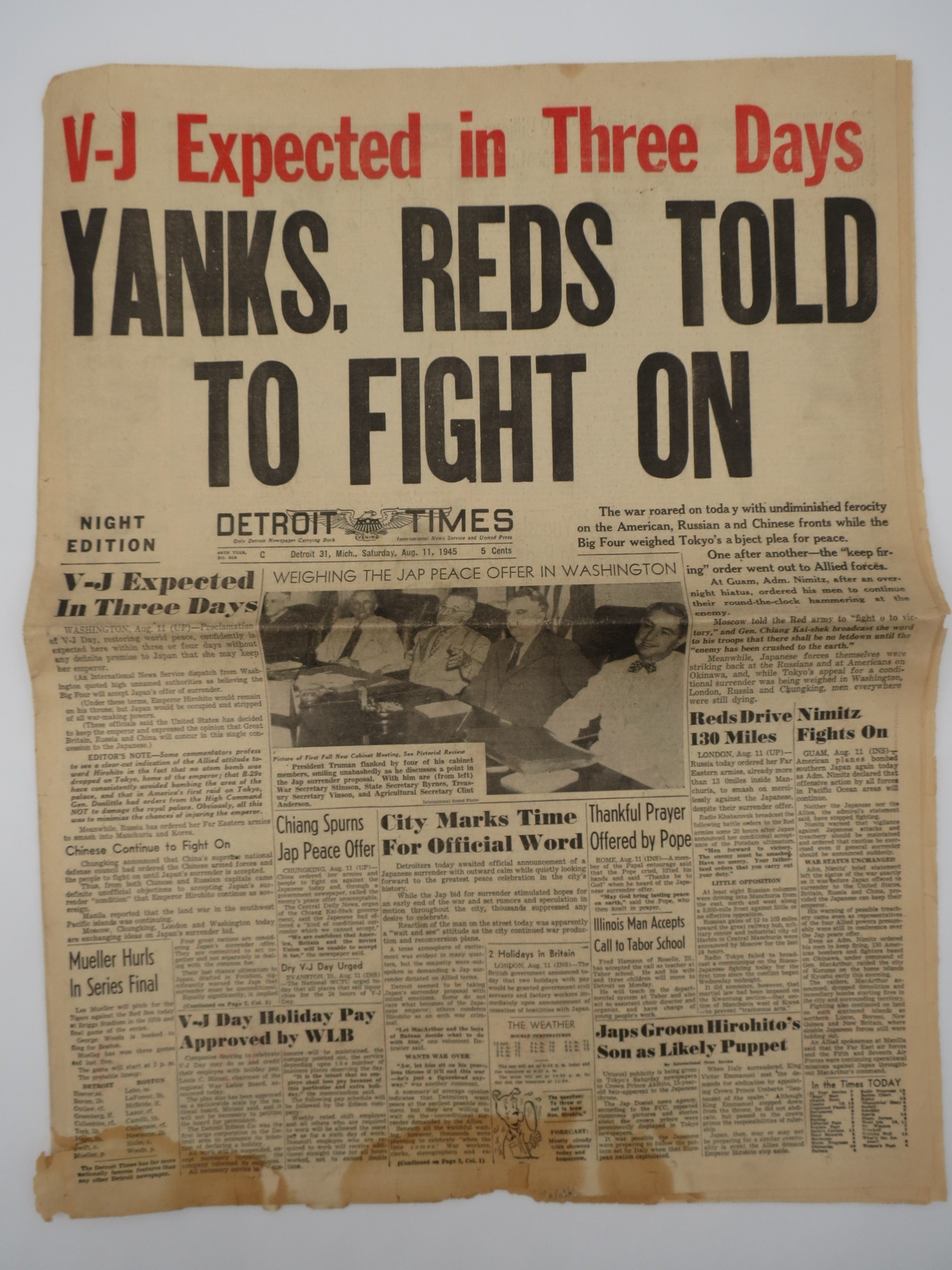 THE ANN ARBOR NEWS, JUNE 7, 1944 (ALLIES REPULSE NAZI COUNTER-ATTACKS ...