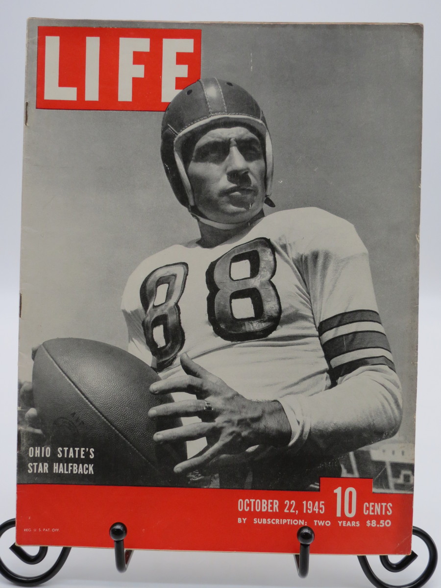 LIFE MAGAZINE, OCTOBER 22, 1945 (OHIO STATE'S STAR HALFBACK)