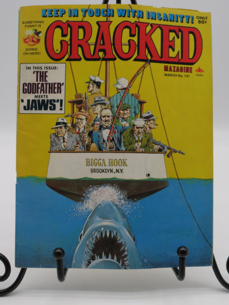 CRACKED MAGAZINE ISSUE # 131 MARCH 1975 (THE GODFATHER MEETS JAWS)