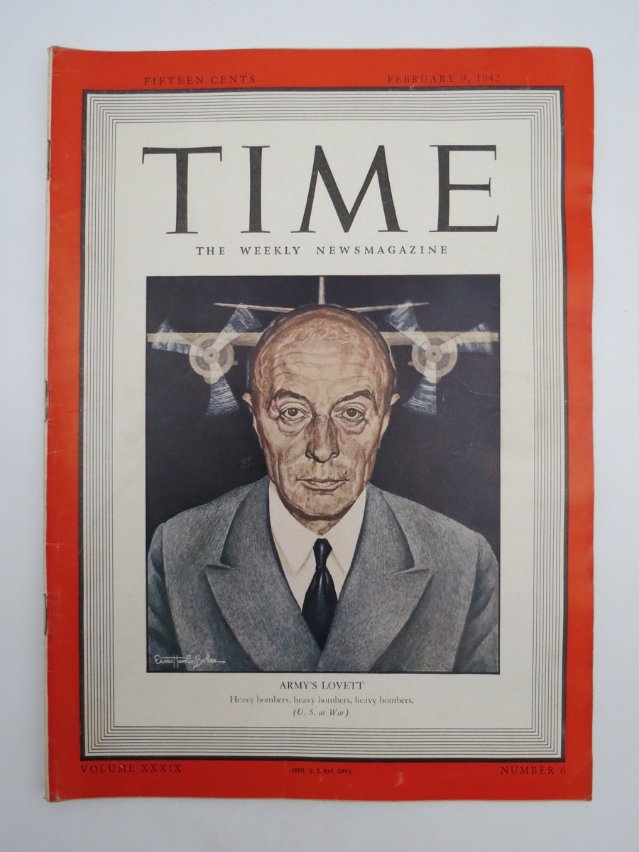 TIME MAGAZINE FEBRUARY 9, 1942 (ARMY'S LOVETT COVER)