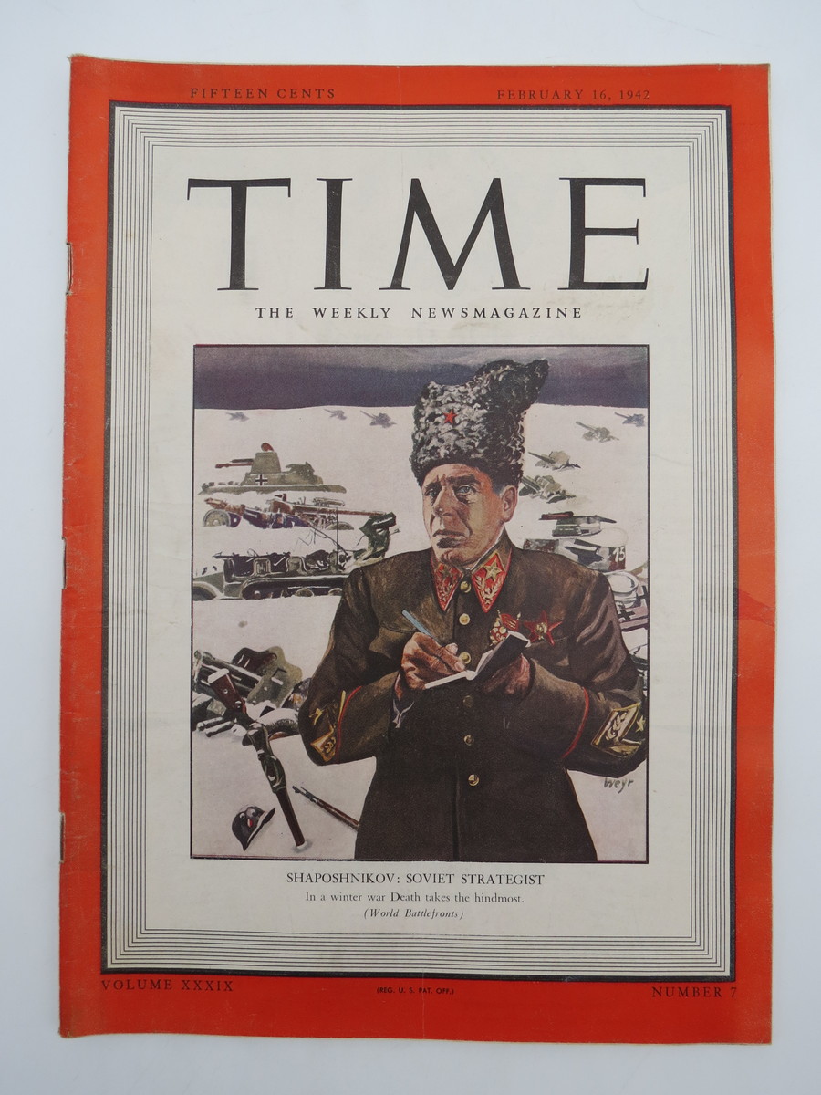 TIME MAGAZINE FEBRUARY 9, 1942 (ARMY'S LOVETT COVER)