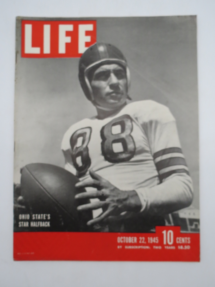 LIFE MAGAZINE, OCTOBER 22, 1945 (OHIO STATE'S STAR HALFBACK)