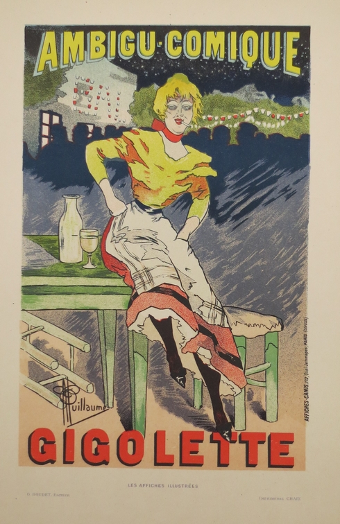 AMBIGU-COMIQUE GIGOLETTE ORIGINAL LITHOGRAPH OF POSTER
