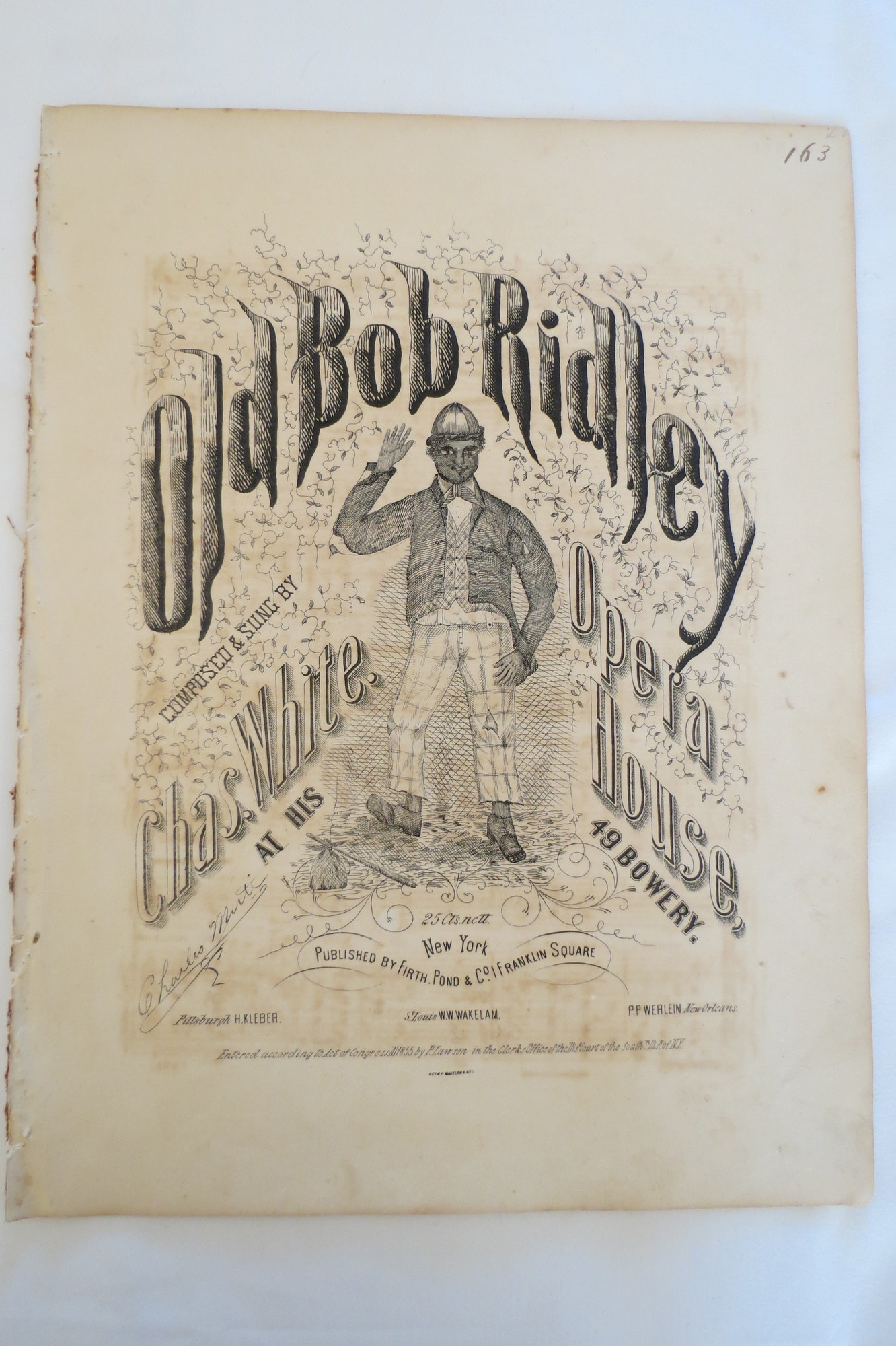 OLD BOB RIDLEY (SHEET MUSIC) (Signed by Charles White)