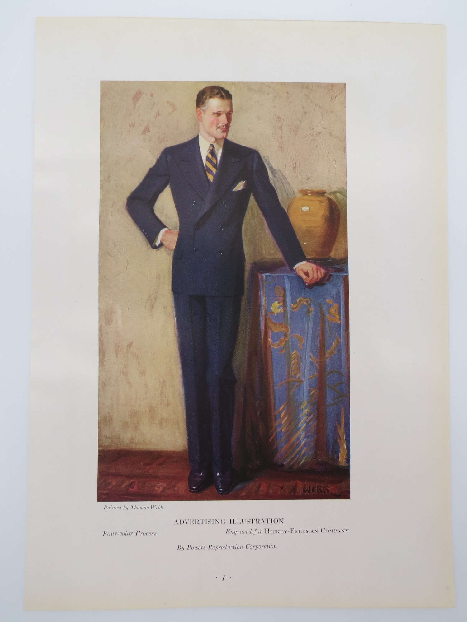 VINTAGE HICKEY-FREEMAN COMPANY ADVERTISING COLOR PRINT