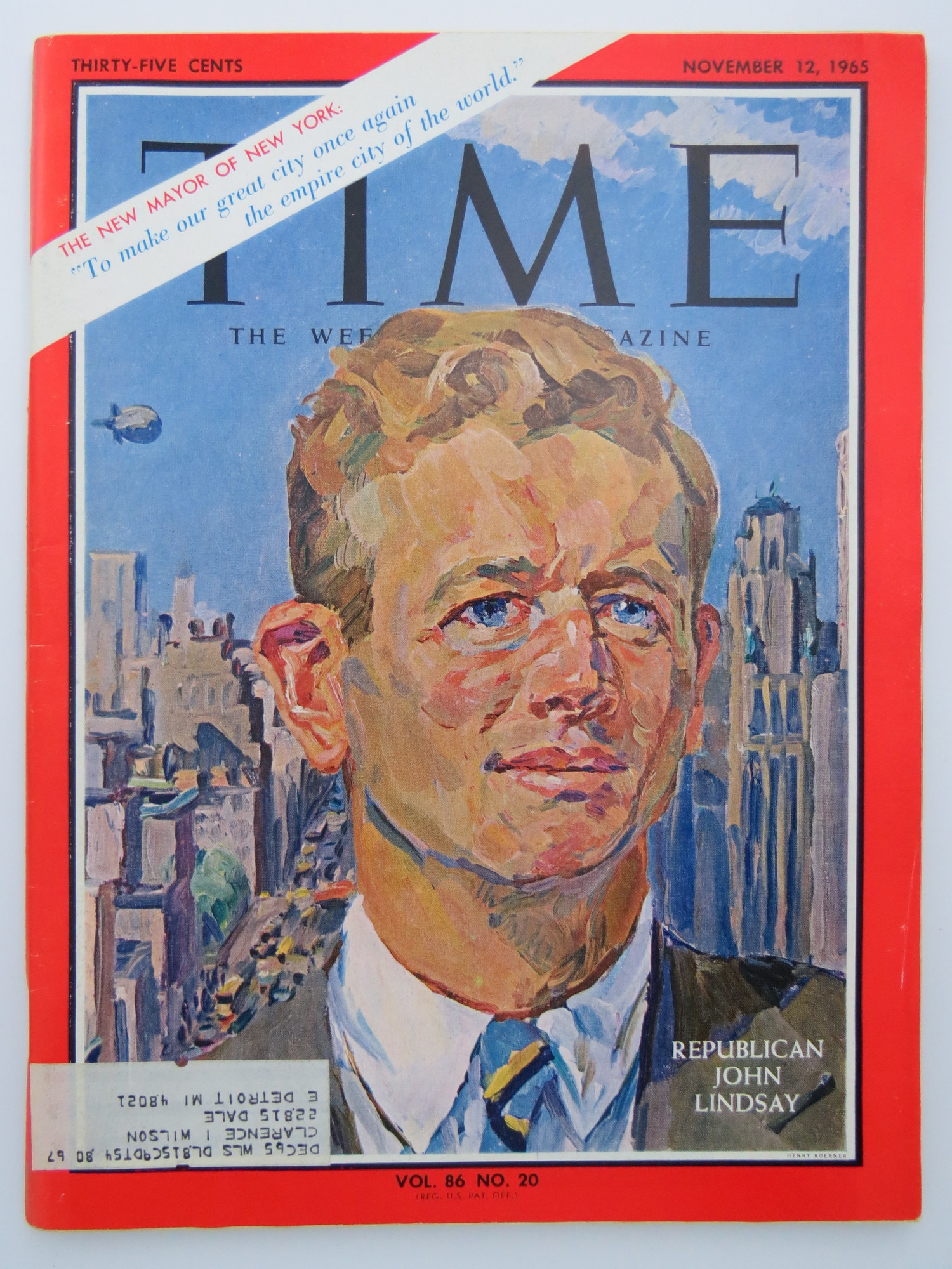 TIME MAGAZINE NOVEMBER 1, 1968 (NEW YORK: THE BREAKDOWN OF A CITY) The ...
