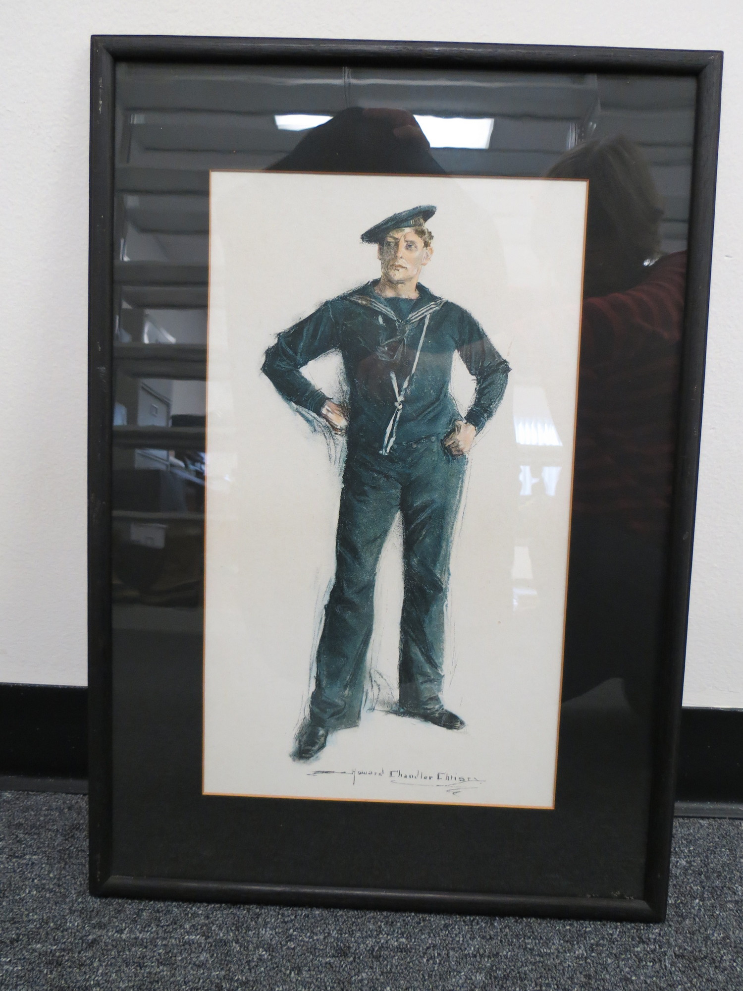 ORIGINAL LITHOGRAPH PRINT A JACK TAR (SPANISH AMERICAN WAR) SAILOR