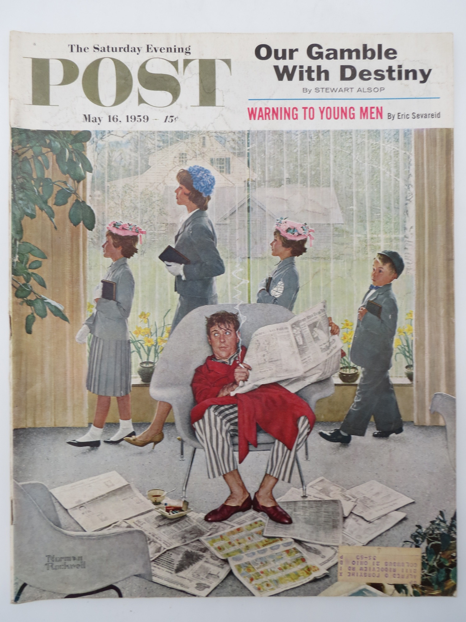 THE SATURDAY EVENING POST MAGAZINE, MAY 16, 1959 (NORMAN ROCKWELL DAD ...