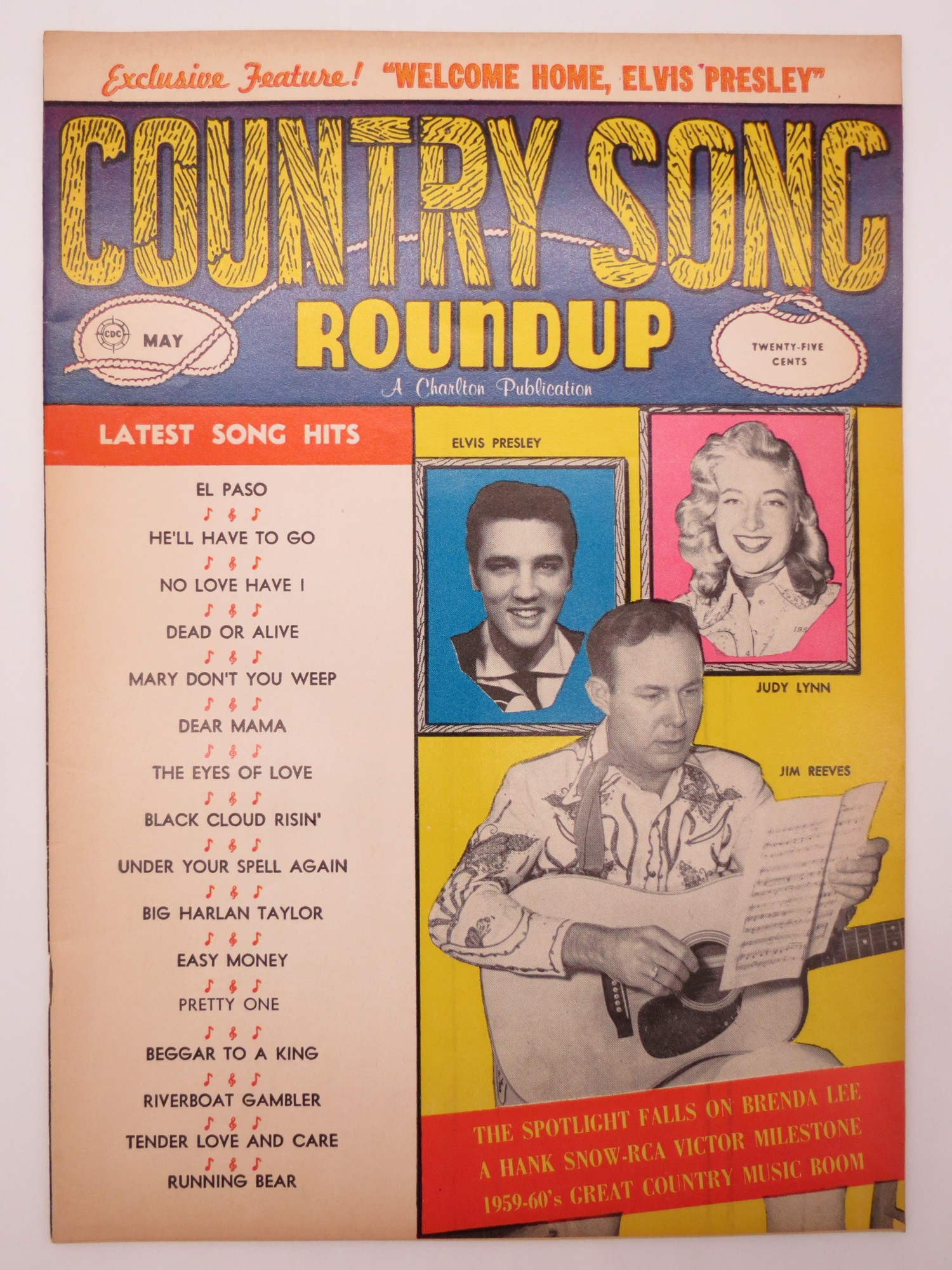 COUNTRY SONG ROUNDUP MAGAZINE, JUNE 1956 ( ELVIS PRESLEY INSIDE FRONT ...