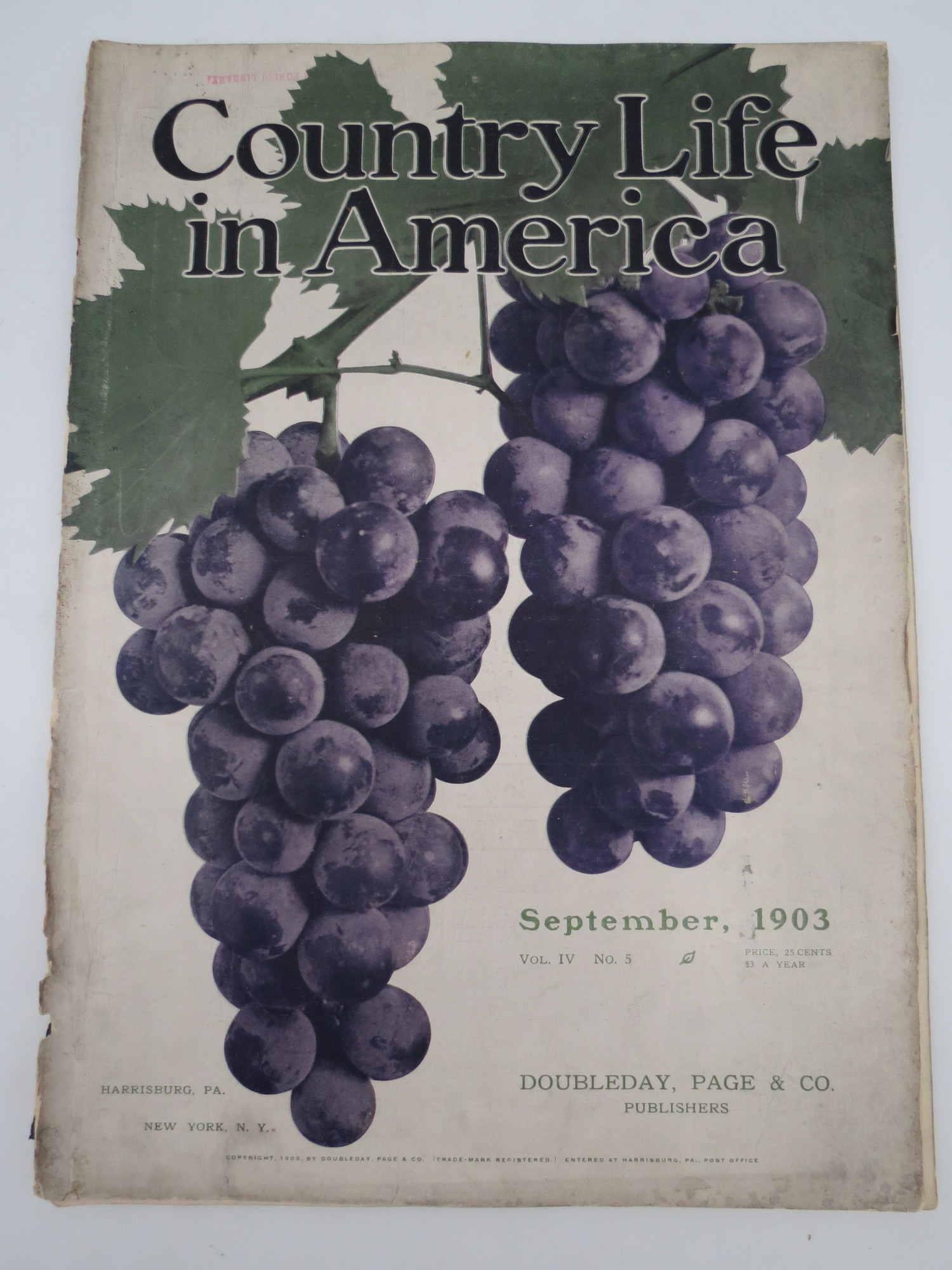 COUNTRY LIFE IN AMERICA MAGAZINE, DECEMBER 1903 (CHRISTMAS ANNUAL)