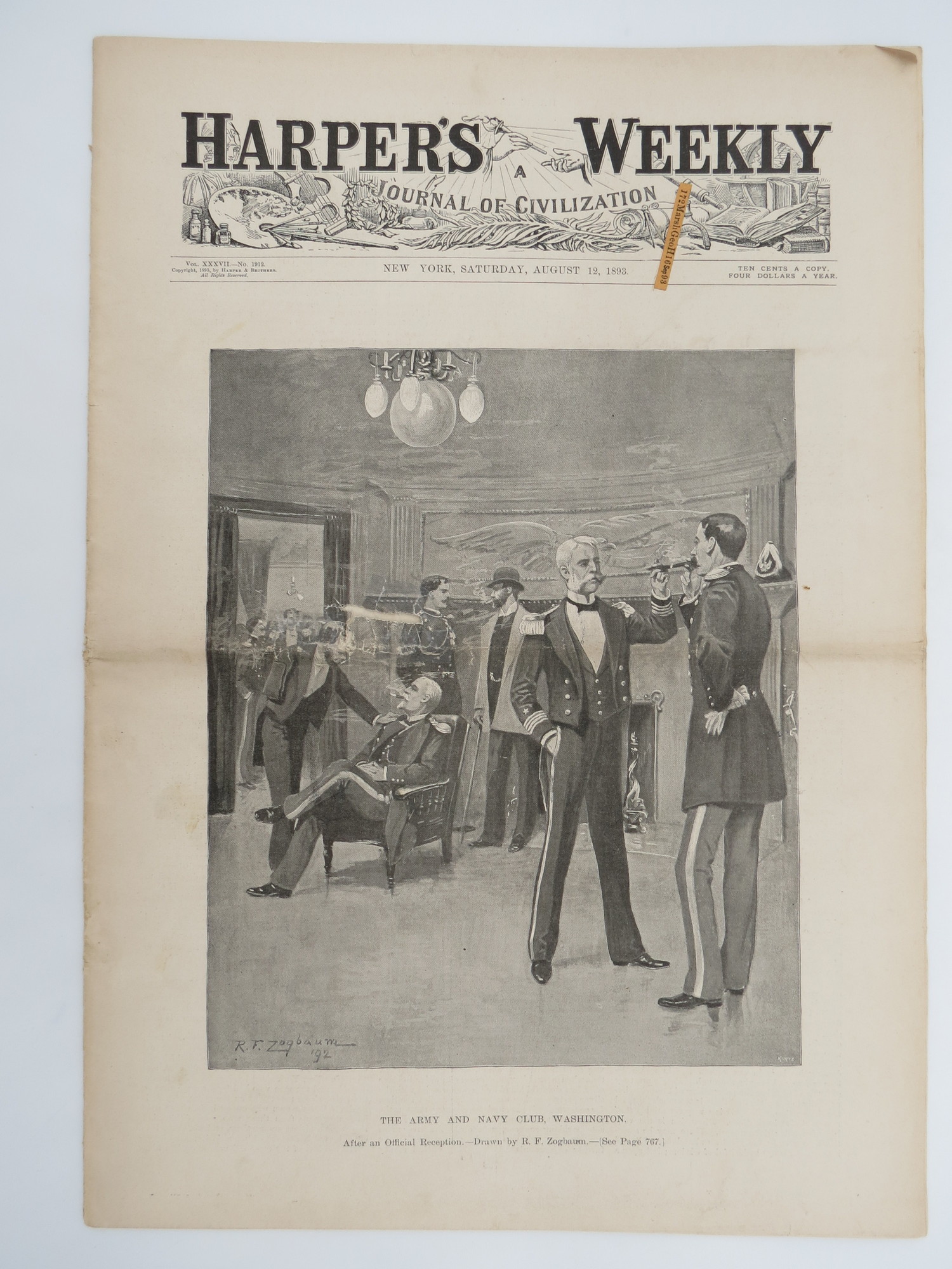 HARPER'S WEEKLY MAGAZINE, FEBRUARY 25, 1893 (THE ADVENTURES OF SHERLOCK ...