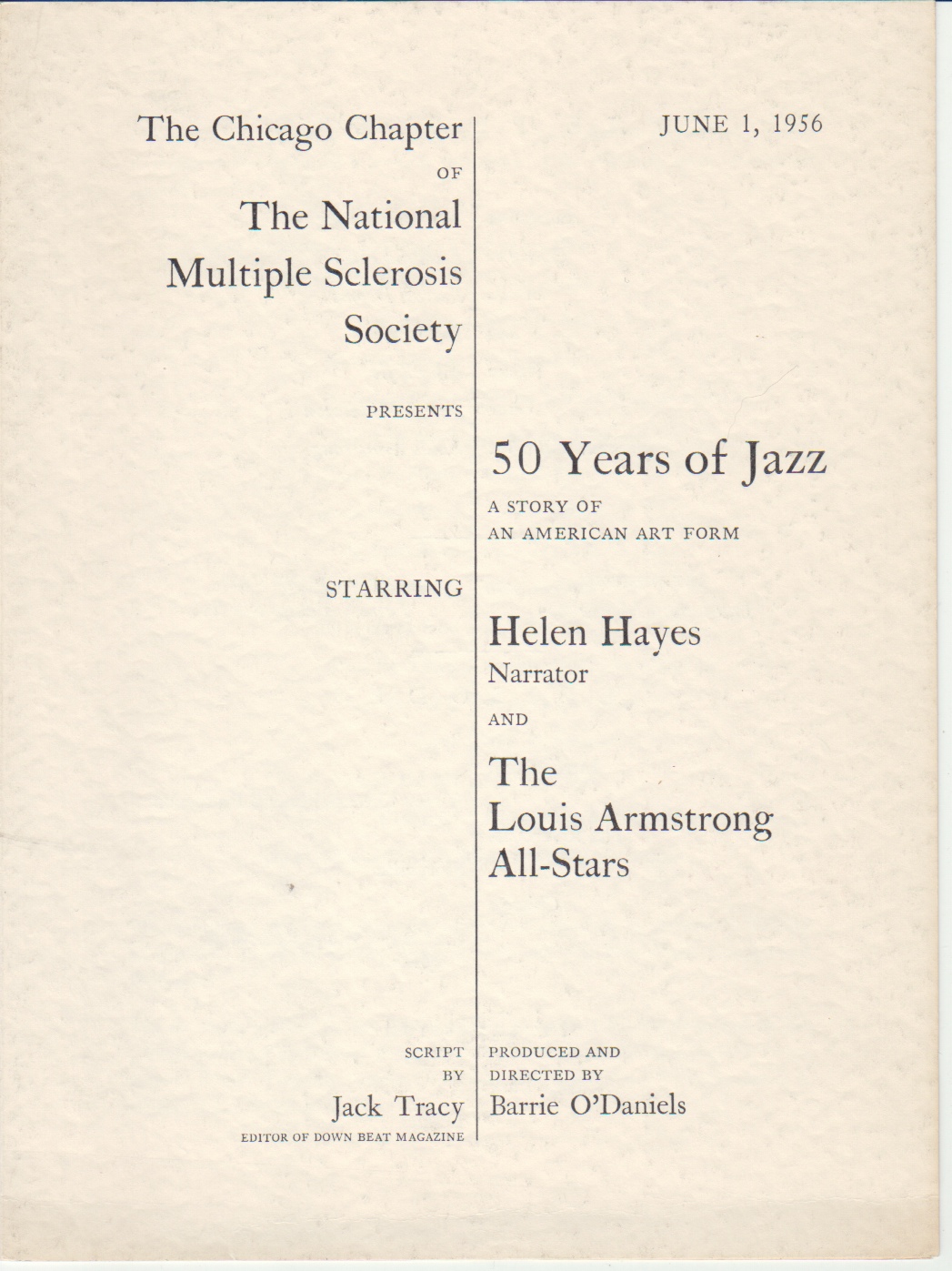 50 Years Of Jazz [concert Program]