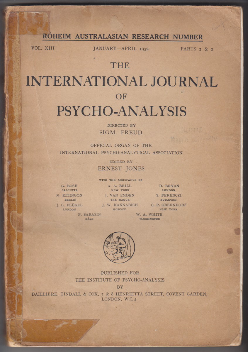Psycho-Analysis of Primative Culture Types