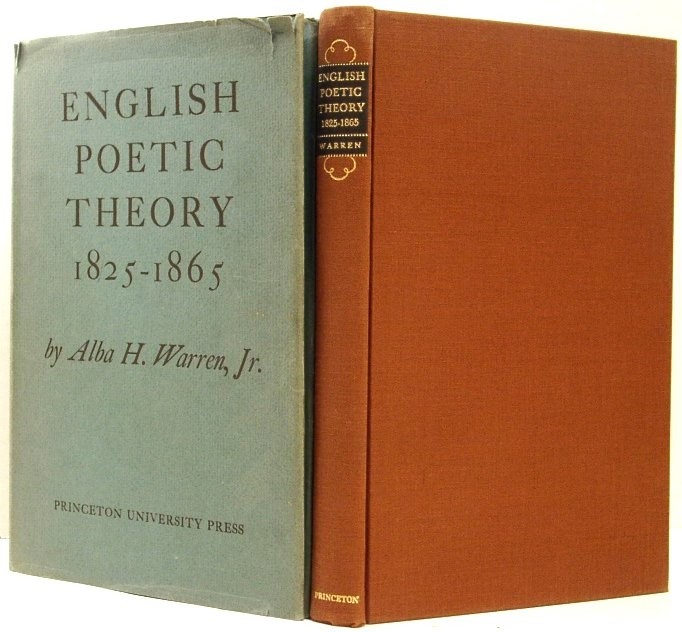English Poetic Theory 1825-1865 (Princeton Studies in English, No. 29)