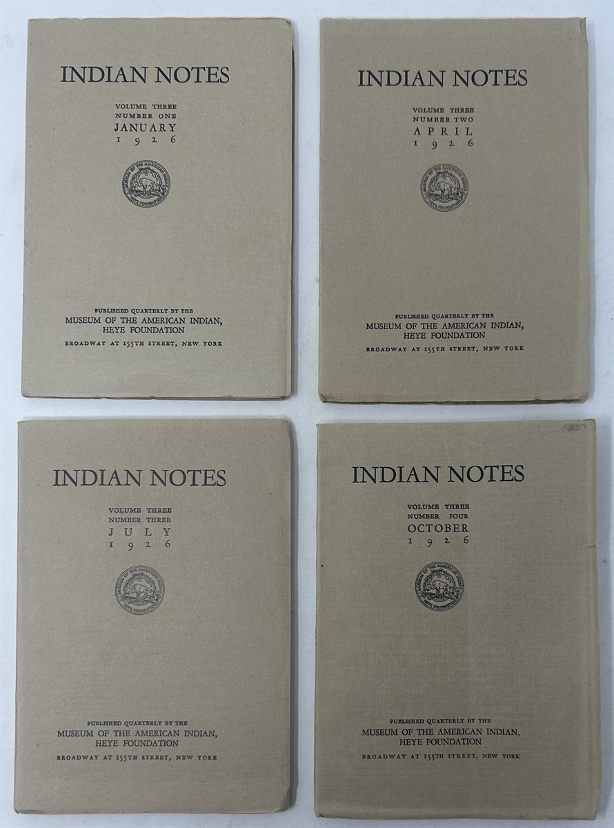 Indian Notes: Vol. III; January, 1926; No. 1-4