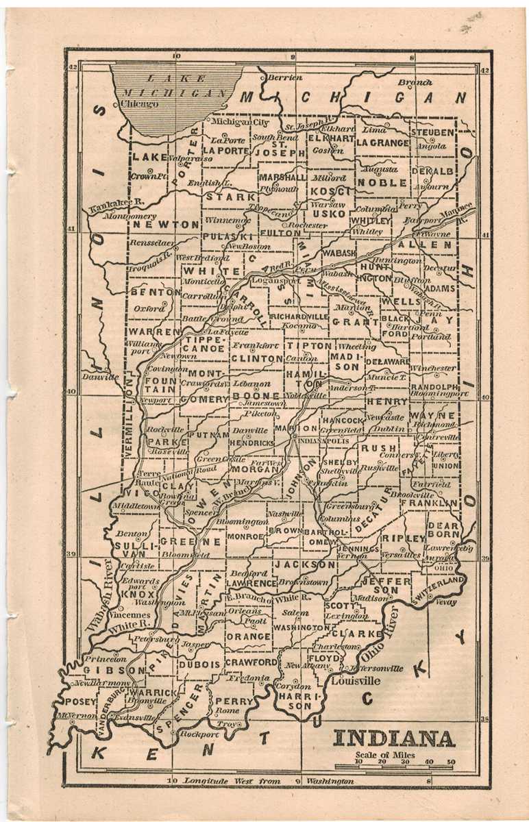 MAP OF INDIANA