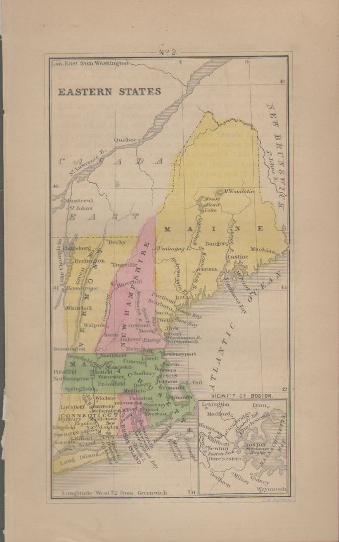 MAP OF EASTERN STATES