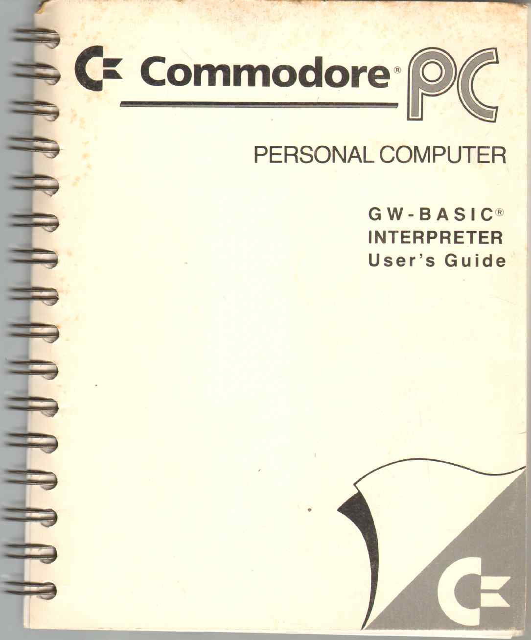 COMMODORE PC PERSONAL COMPUTER Gw-Basic Interpreter User''s Guide