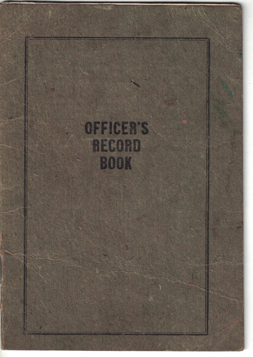 World War I Officer's Record Book