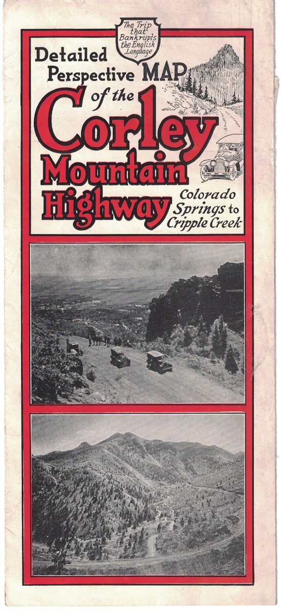 Detailed Perspective Map of the Corley Mountain Highway, Colorado ...