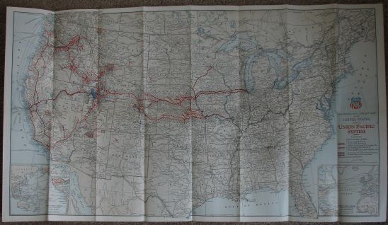 Map of the United States; Union Pacific System, The Overland Route