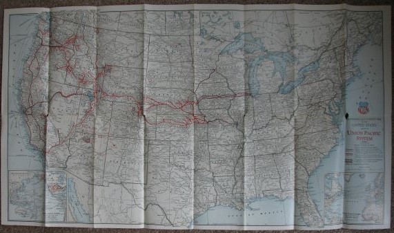 Map of the United States; Union Pacific System, The Overland Route