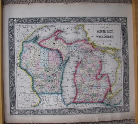 [vintage] County Map Of Minnesota (circa 1863)