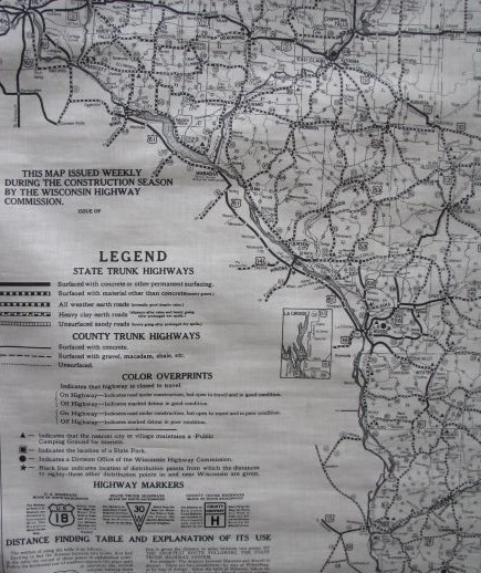 Official Highway Service Map of Wisconsin, 1930 [large]