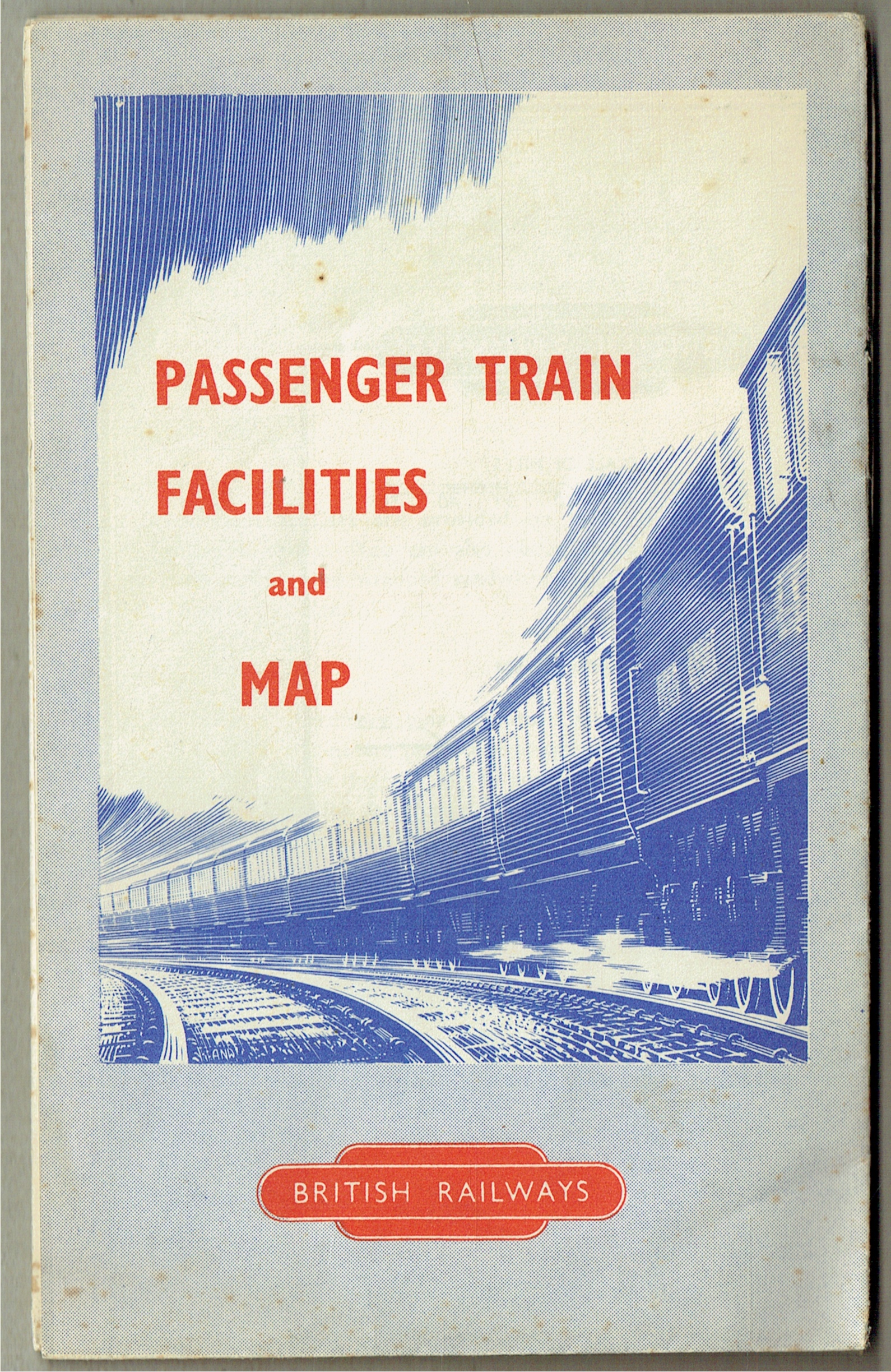 BRITISH RAILWAYS : PASSENGER TRAIN FACILITIES AND MAP (1949)