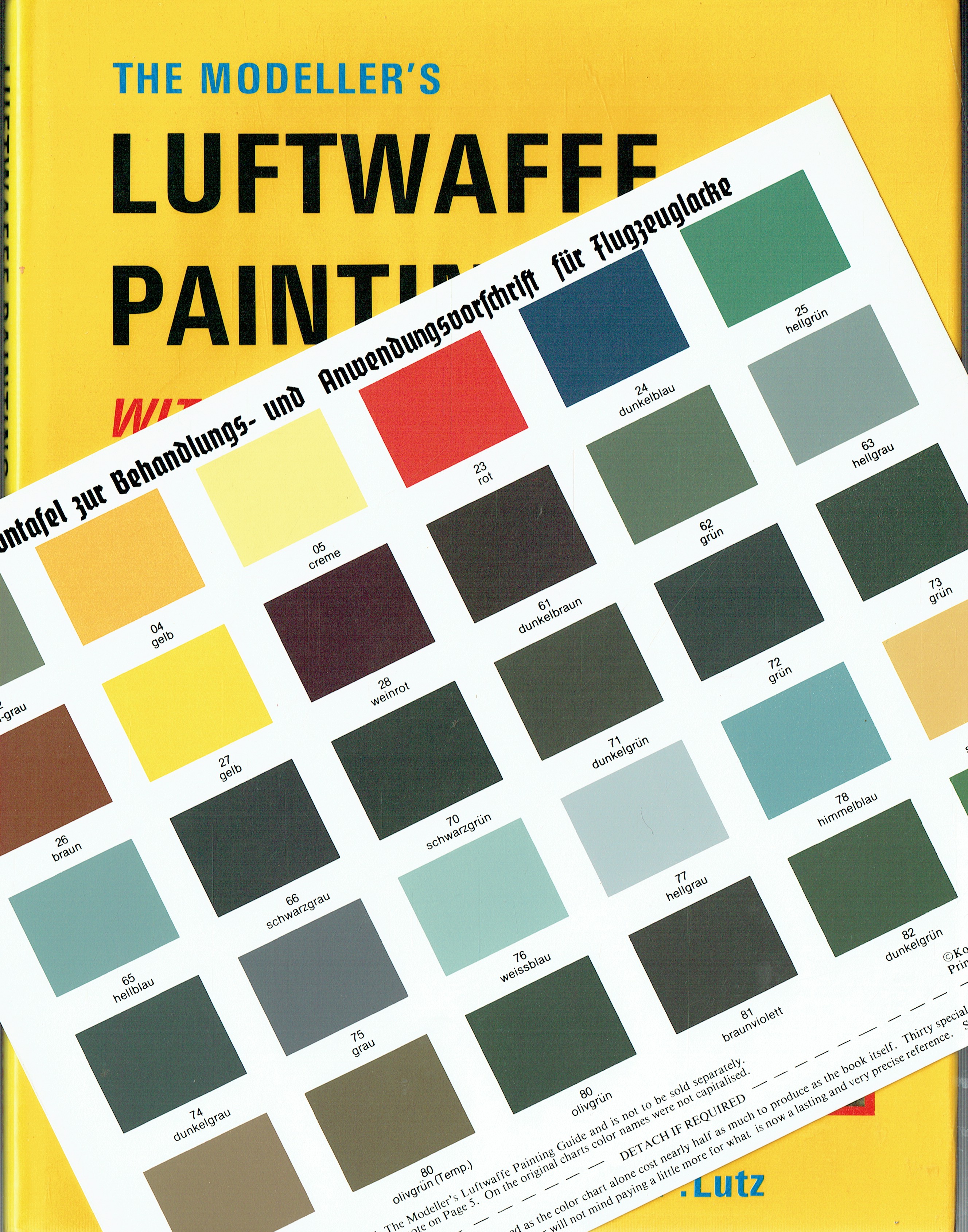 THE MODELLER'S LUFTWAFFE PAINTING GUIDE WITH COLOR CHART