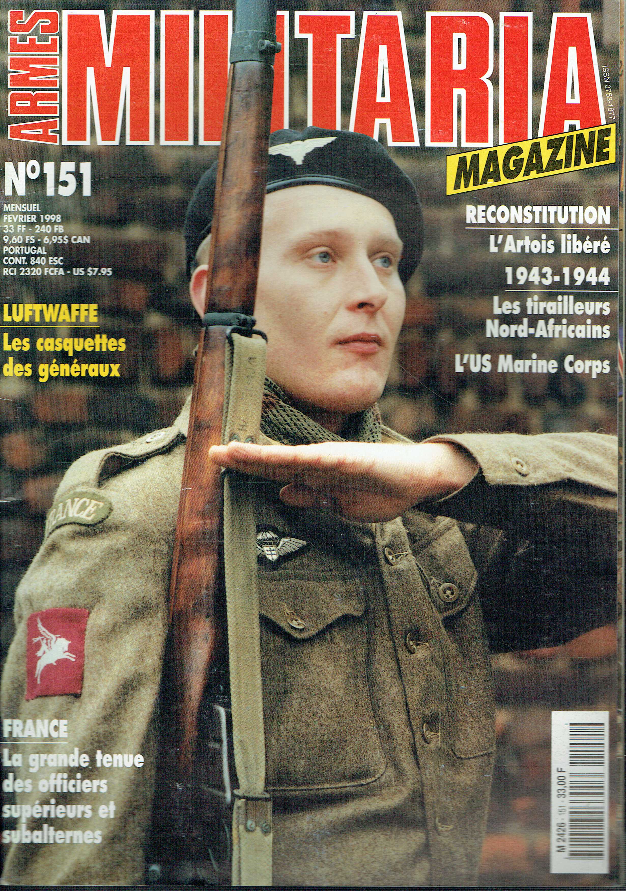 ARMES MILITARIA MAGAZINE NO. 151 (FRENCH TEXT)
