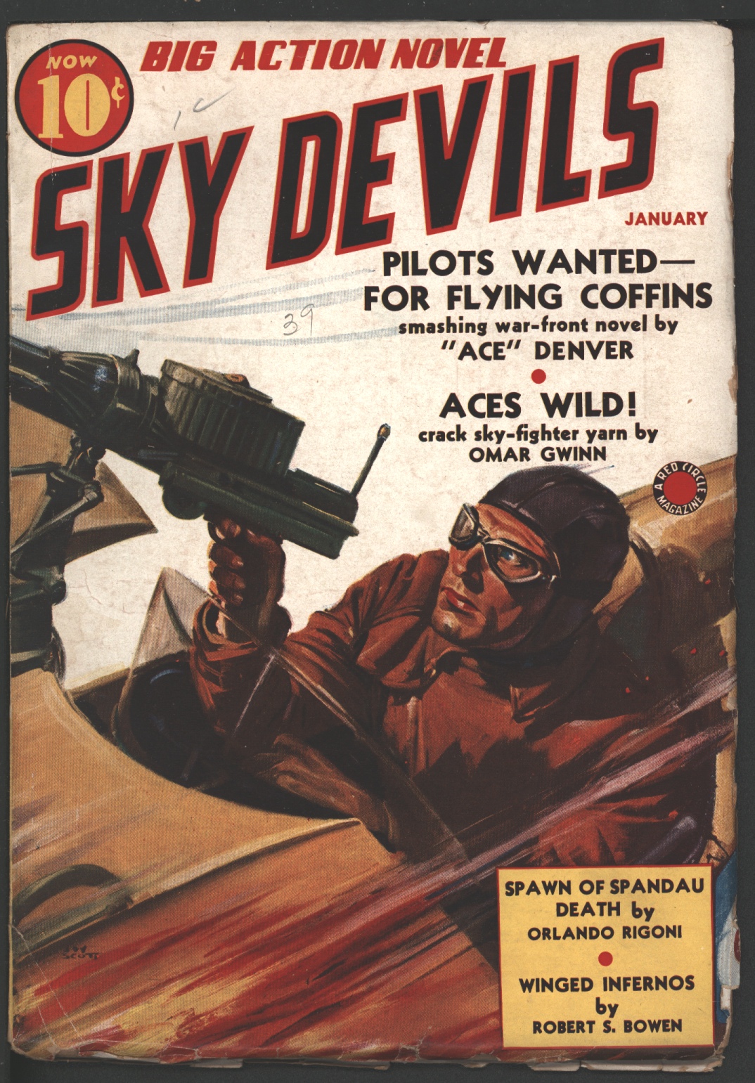 Sky Devils (Red Circle) 1939 January, #4.