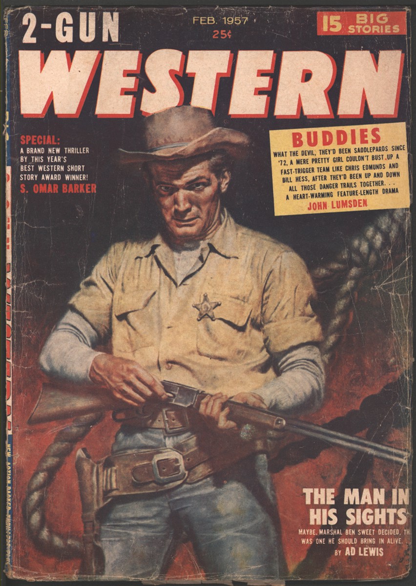 Two-Gun Western Novels 1957 February. Red Circle Pulp.