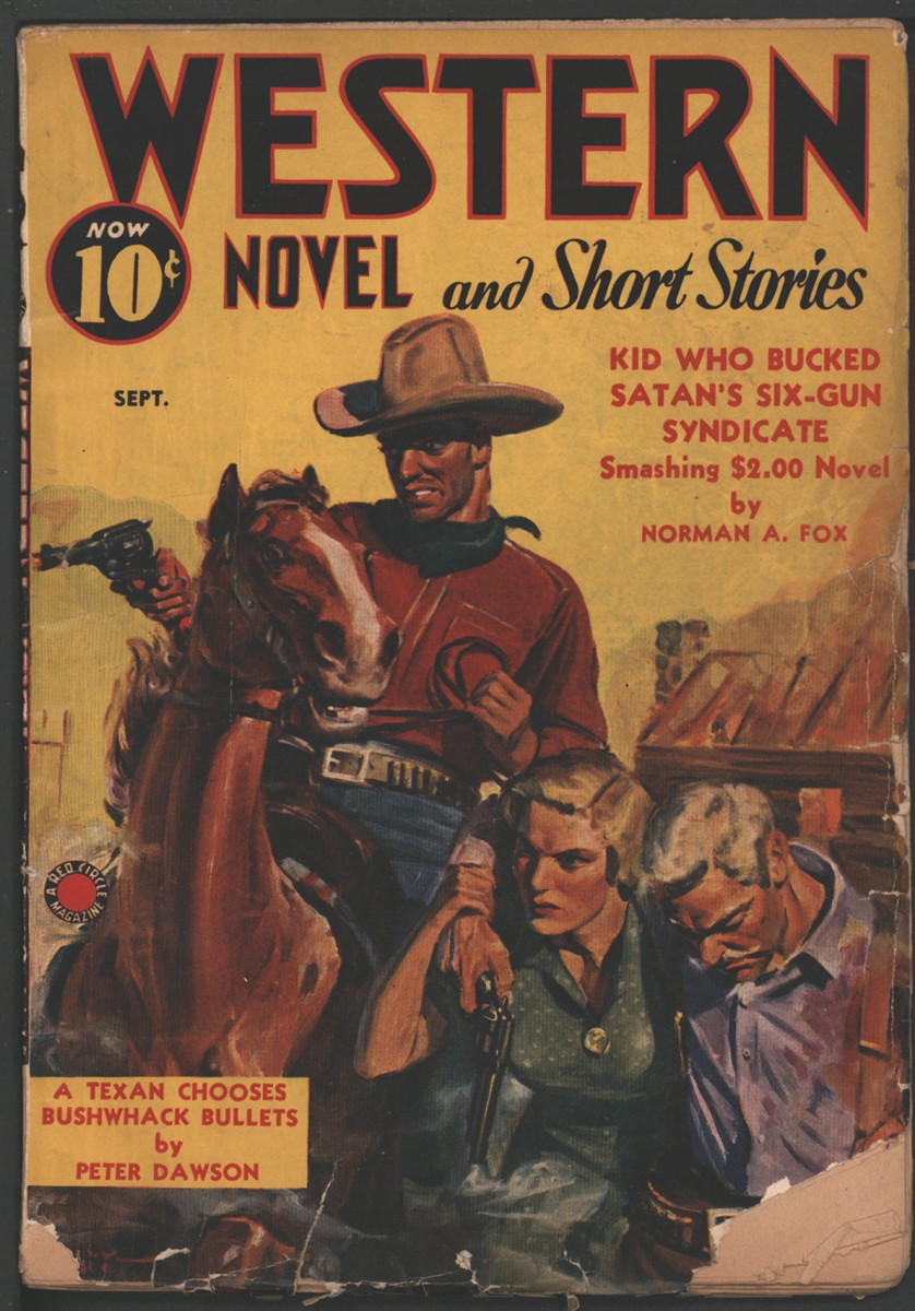 Western Novel and Short Stories 1941 September. Red Circle Pulp.