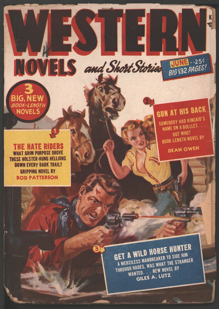 Western Novel and Short Stories 1952 June. Good Girl Cover Art. Red ...