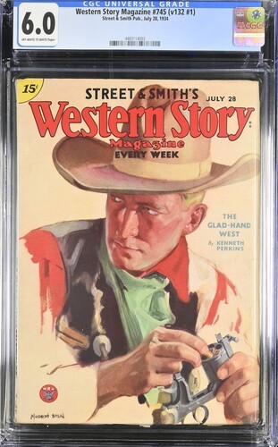 Western Story Magazine 1934 July 28, #745. Cover Art by Modest Stein.