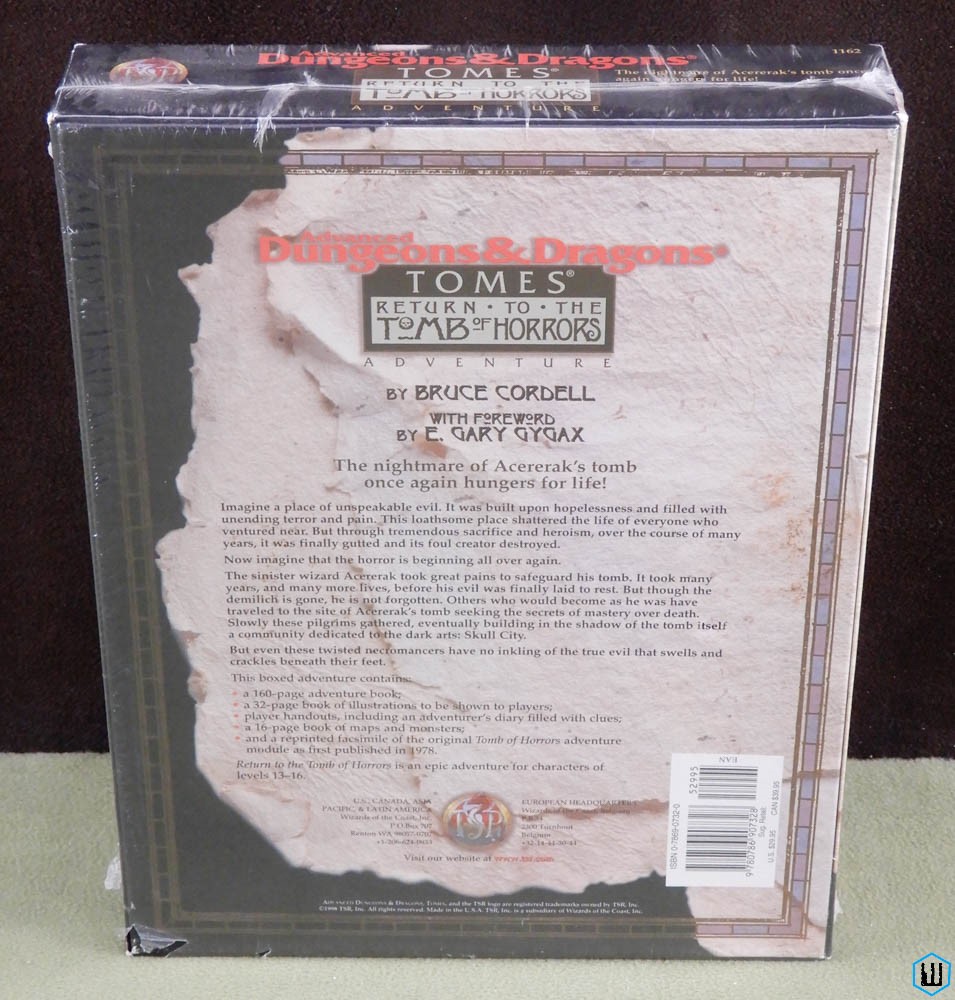 Return to the Tomb of Horrors (Advanced Dungeons Dragons) SEALED Box Set