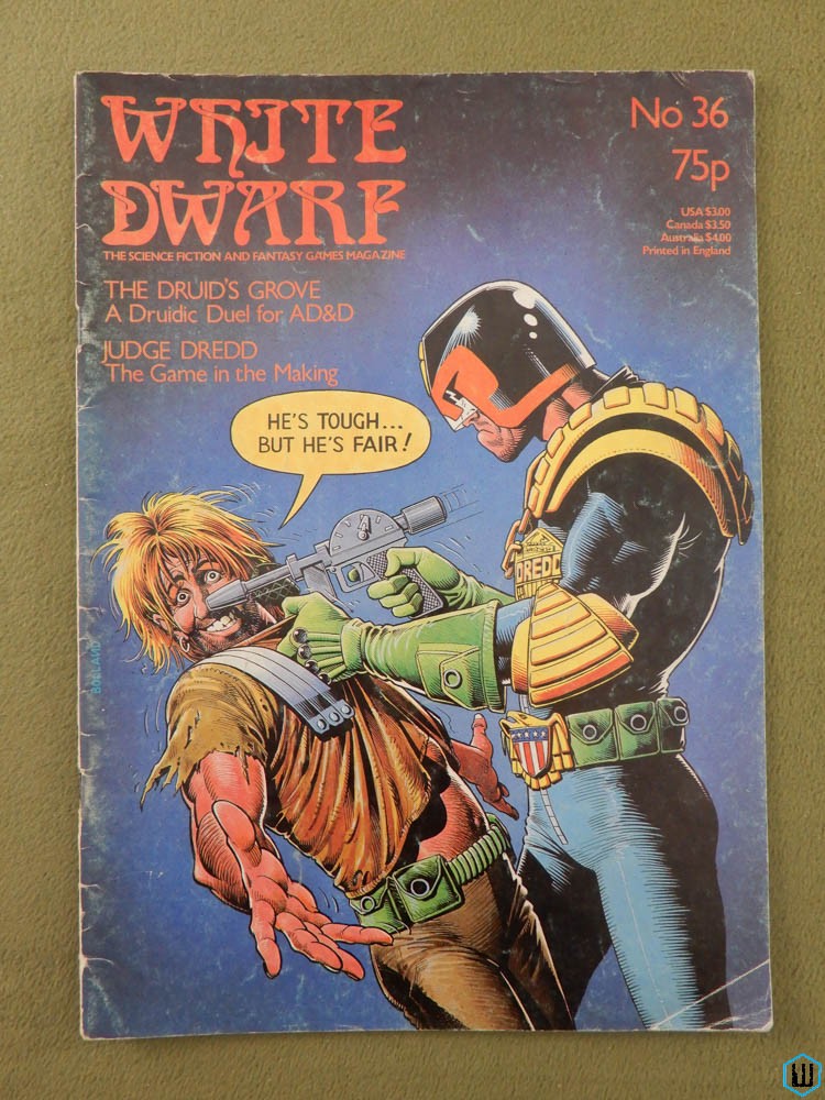 White Dwarf Magazine, Issue 36 (Druidic Duel in AD&D, Judge Dredd)