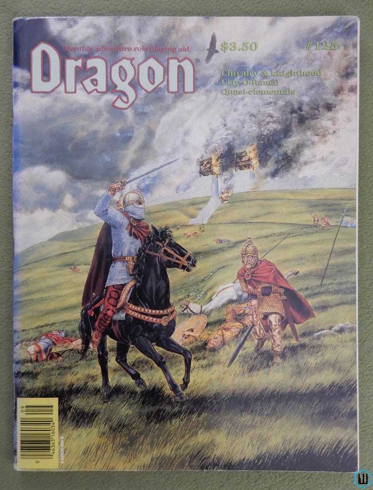 Dragon Magazine, Issue 125 (Chivalry 5 articles, Forgotten Realms ...