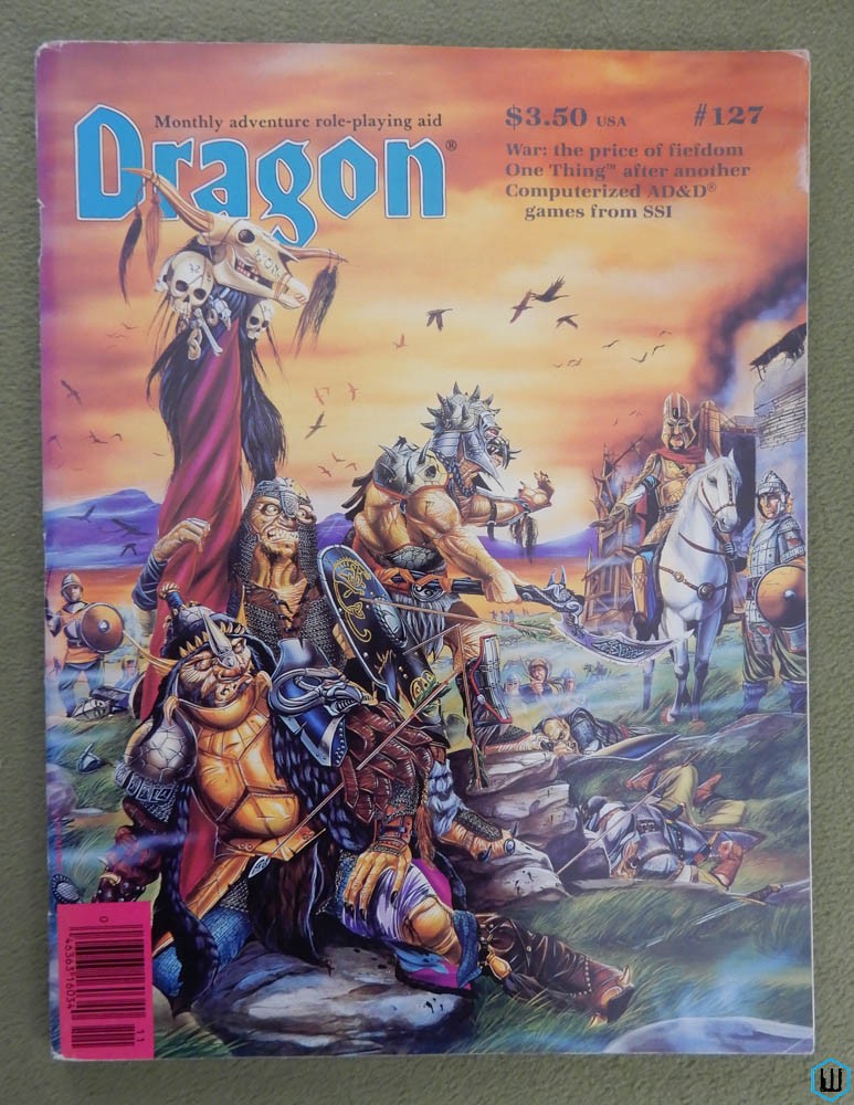 Dragon Magazine, Issue 127 (Fighters 8 articles, Ecology Yeti, Marvel ...