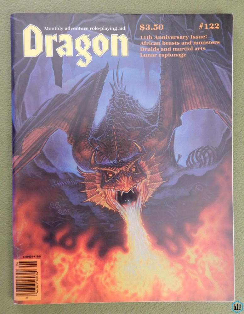 Dragon Magazine, Issue 122 (Oriental adventures, Africa, Top Secret ...