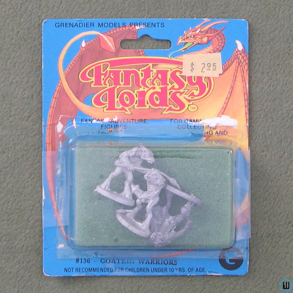 Fantasy Lords: GOATKIN WARRIORS Grenadier #136 Metal Miniatures minis 1983